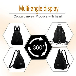 Eshow Small Backpack Purse for Women Nylon Shoulder Bags Anti-Theft Backpacks Causal School Rucksack