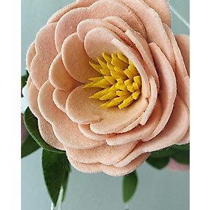 Sorrel + Fern Rose Flower Baby Crib Mobile (Felt Rose) - Baby Shower Gift Nursery Decorations - Handmade Floral Decor - for Girls