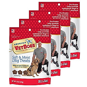 Bil-Jac 840235168638 Vet Dogs Skin & Coat Soft Treats (4 Pack), 10 oz