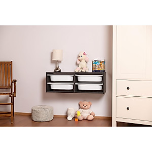 Svel Closet Organizers and Storage, 2x2 Drawers, Storage Cabinet Bins,Wall Cabinet, Building Blocks Storage, Bathroom, Office, Garage Pantry, Kitchen Organizer, Dresser Shelf Shoe Rack (Black)