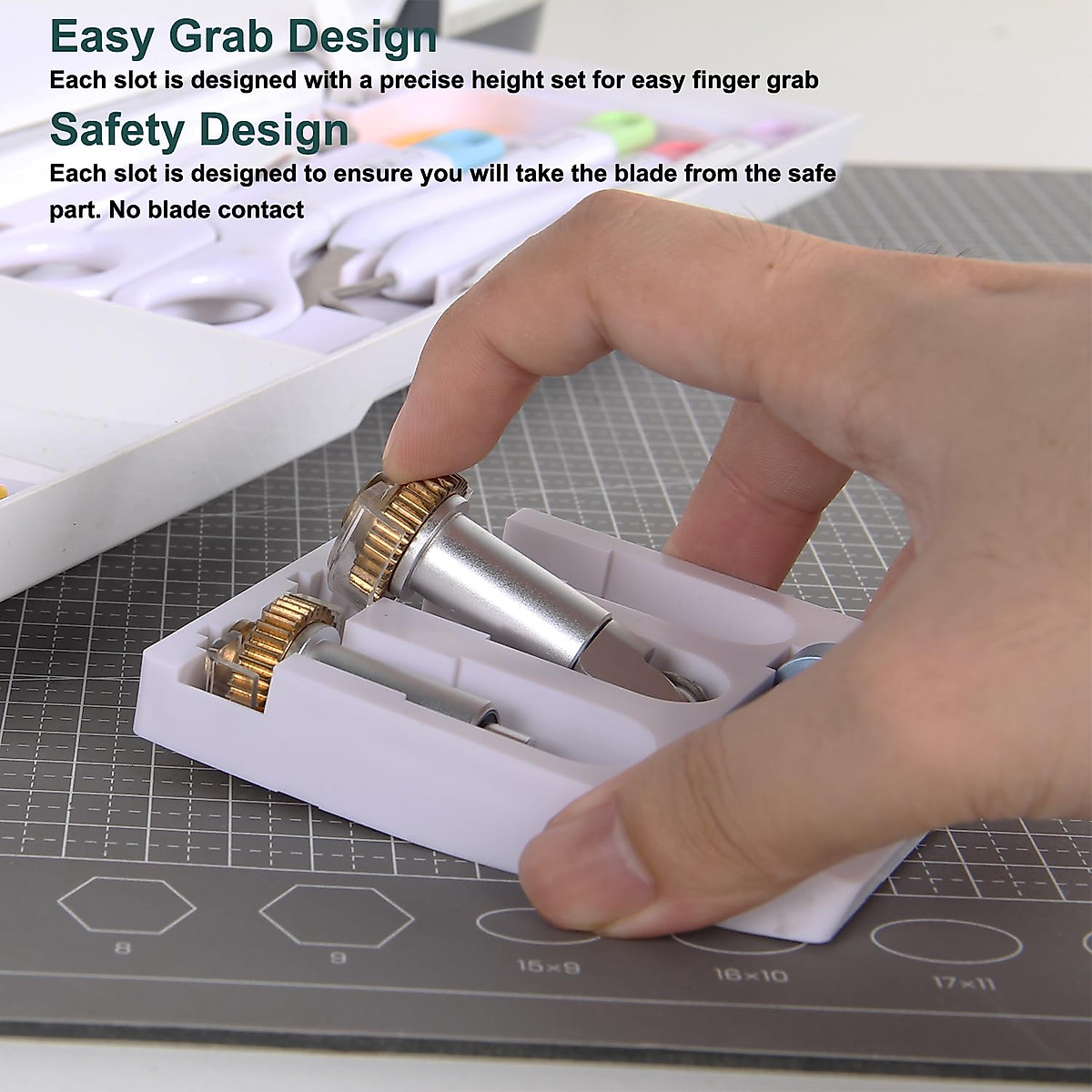 Tool Organizer for Cricut Maker 3/Maker, Cricut Accessories Storage for Cutting Blade, Quickswap Housing and Tips Set, Weeding Tools Kit Bundle, Maker Accessories Storage and Organization