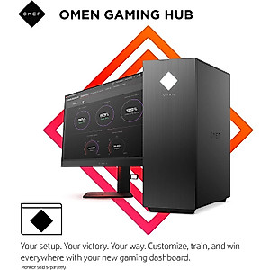OMEN 2022 Newest Upgraded 25L Gaming Desktop PC, Geforce RTX 3060, AMD Ryzen 7 3700X, 64 GB DDR4 RAM, 2TB SSD+4TB HDD, Windows 11, VR Ready, RGB Lighting Black