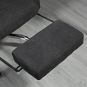 Vinsetto 3D Kneading Massage Office Chair with Reclining, Swivel Fabric Computer Chair with Footrest, Armrest, Black