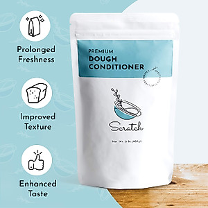 Scratch Premium Dough Conditioner - (2 LB) All Grain Bread Improver For Making Dough - Dough Enhancer for Bread to Improve Texture and Longer Lasting Bread