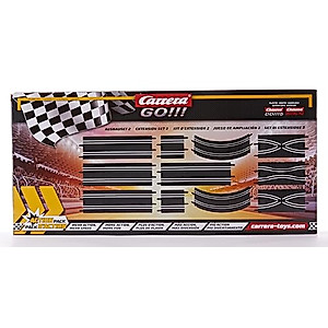 Carrera Go!!! Extension Set #2 - 11Piece Track Expansion Accessory Pack - for Use with 1: 43 Scale Go!!! & Digital143 Slot Car Racetrack Systems