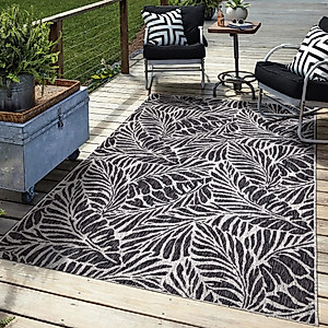 Keen Home Design Outdoor Rug - 6x9 Washable Indoor/Outdoor Rug for Patio, Balcony, Kitchen, Garden, Beach, Deck and Porch. Size: 6'4" x 9'2"