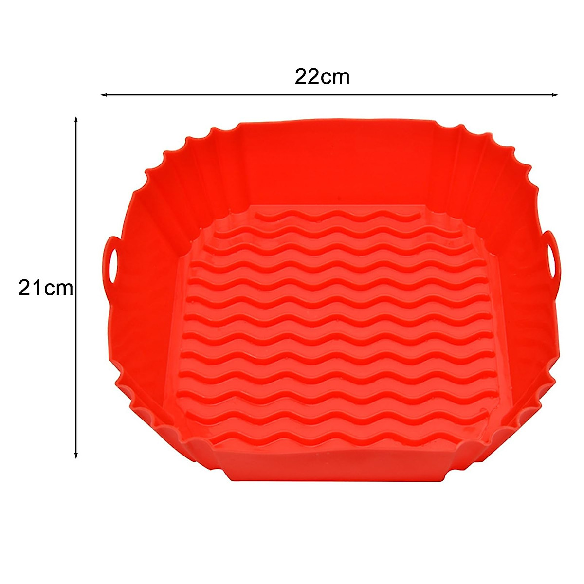 lamphle 8x8 Air-Fryer Silicone Liners Pot 2.3 Inches Deep Square Shape, Air-Fryer Basket Bowl with Handles &Mitts Reusable Food Grade Air-Fryer Oven Accessories Fits 4QT - 7QT Air-Fryer Pink