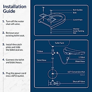Bio Bidet Round White Bliss BB-1700 Bidet Toilet Seat