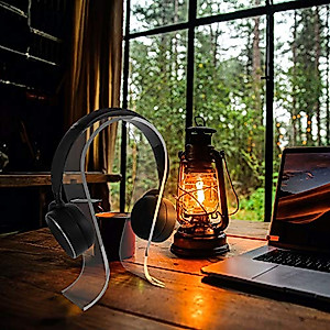 Geekria Clear Omega Headphone Stand for On-Ear Headphone, Gaming Headset Stand, Desk Display Hanger, Compatible with Bose, Marshall, Jabra, JBL, ATH, Sony, AKG, Sennheiser Headset (Clear)