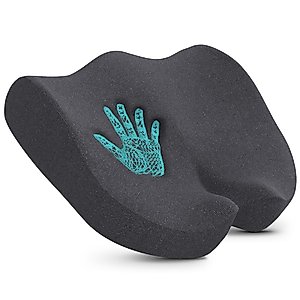WISHSMILE Memory Foam Seat Cushions for Desk Chair, Car Driver with Better Coccyx Pressure Back Pain Relief and Body Weight Dispersing Effects, Seat Pad for Kitchen, Stadium and Classroom