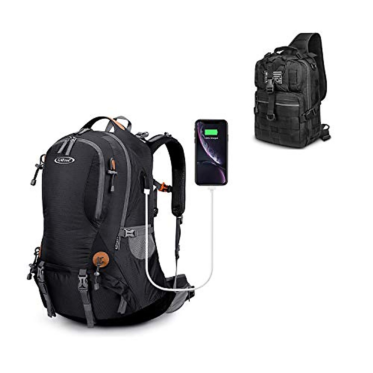 G4Fee 50L Hiking Climbint Bakcpack with Tactical Sling Small Backpack Ragne Bag