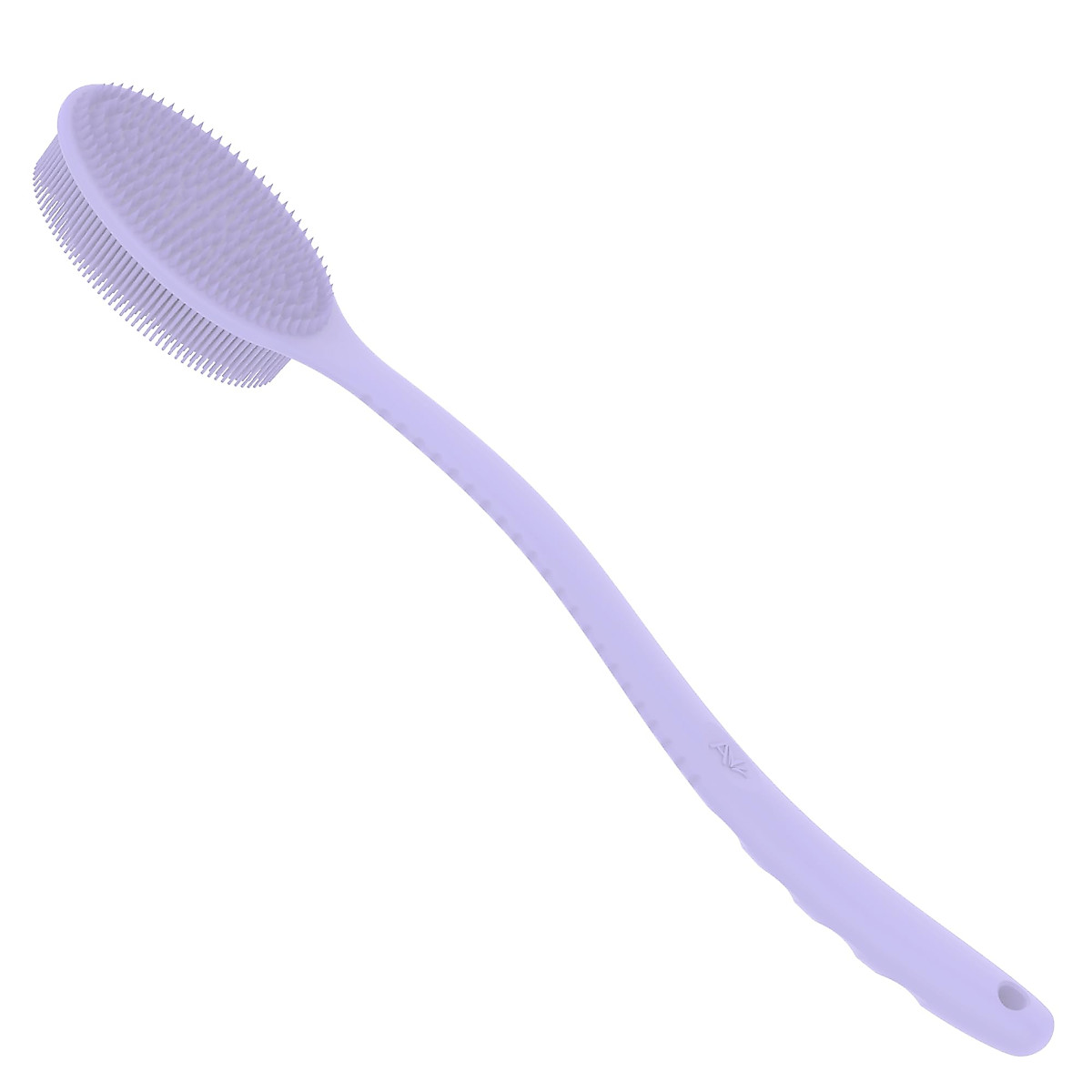 Avilana Back Scrubber for Shower,19 inch Silicone Body Scrubber with Handle, Shower Back Scrubber for Men and Women, Back Brush for Shower, Loofah with Handle Shower Brush (S1-Lavender)