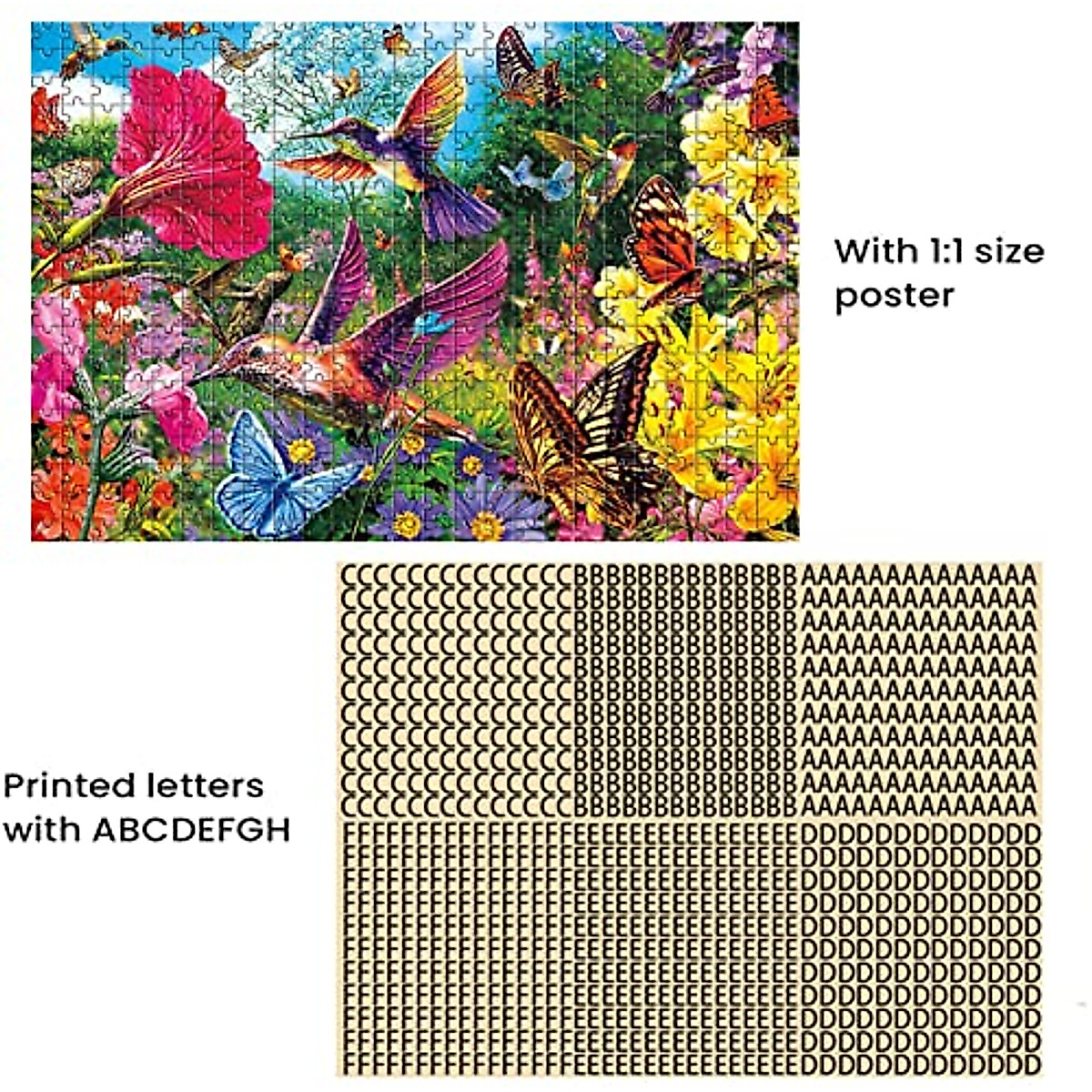 Puzzles for Adults 500 Pieces Kingfisher Garden Puzzle Games for Home Decoration for Friends