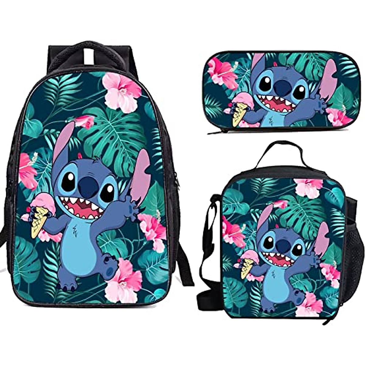 zhizhu Cartoon School bags Cartoon Backpack Girls Backpack Cosplay Trip Bag (Backpack,Lunch Box Pencil Case 3 In 1)