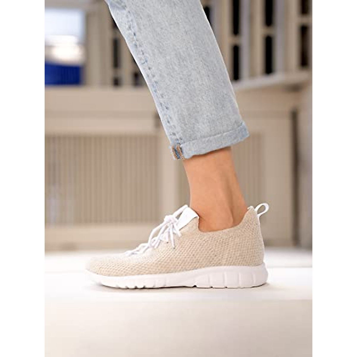 Nisolo Athleisure Eco-Knit Sneaker Linen 8 M