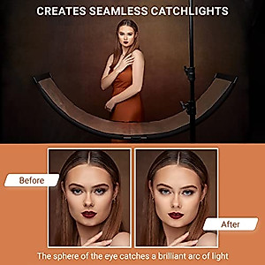 Glow ArcLight II Curved Light Reflector Kit, a Portable Photography Reflector for Studio, Photo, Video, Portrait with White Light Reflector, Gold Light Reflector, Silver White Reflector and Carry Bag