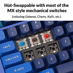 Keychron Q5 RGB QMK/VIA Programmable Macro Wired Custom Mechanical Keyboard with Hot-Swappable Gateron G Pro Brown Switch, 96% Layout Full Aluminum Double Gasket for Mac Windows Linux(Blue)