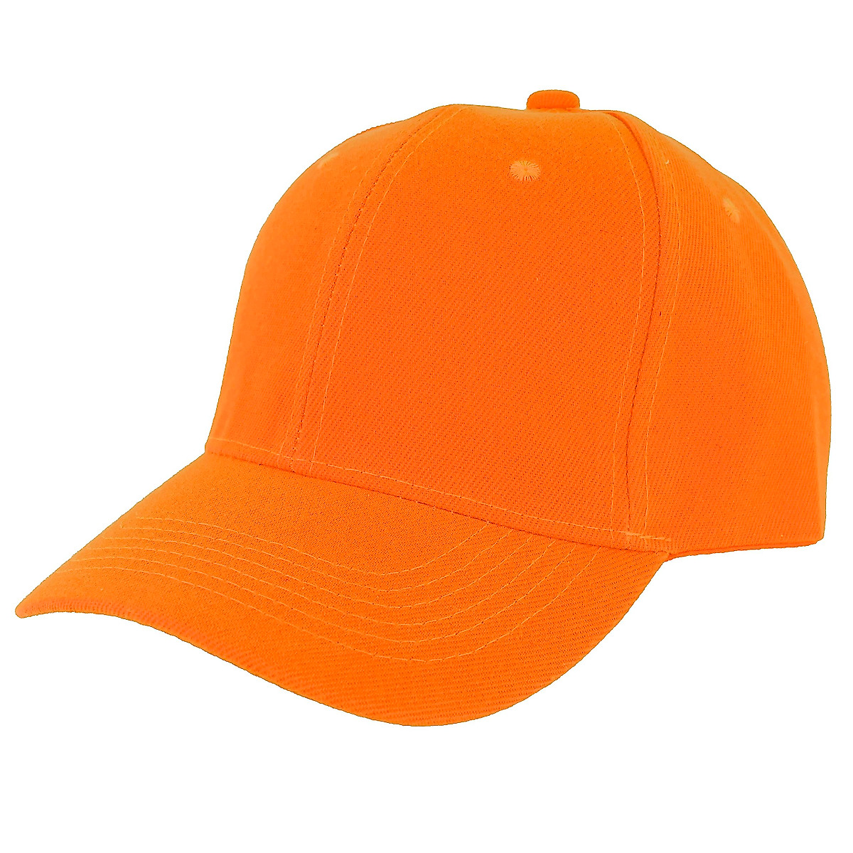 Gelante Plain Blank Baseball Caps Adjustable Back Strap Wholesale LOT 12 Pack-001-NeonOrange