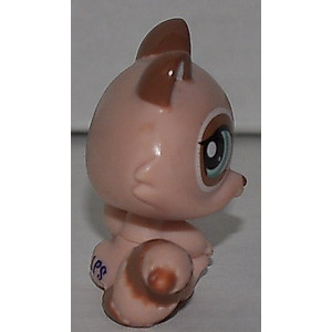 Raccoon #1409 (Brown, Blue Eyes) Littlest Pet Shop (Retired) Collector Toy - LPS Collectible Replacement Single Figure - Loose (OOP Out of Package & Print)