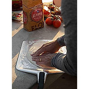 Ooni Fyra 12 Hard Wood Pellet Fired Outdoor Pizza Oven + Ooni 12" Pizza Peel + Ooni Infrared Thermometer - Outdoor Kitchen Pizza Making Oven Bundle