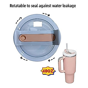 40 OZ Tumbler Lids compatible with Stanley Tumbler 40 OZ, Clear Spill Proof H 2.0 Tumbler Cover compatible with Stanley Cup (1 PCS Pink)