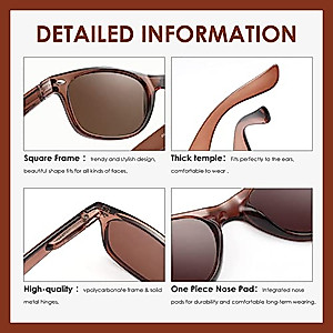 2 Pack Reader Sunglasses for Men Women Classic Rectangle Reading Glasses Outdoor Full Lenses Magnifying Eyewear UV Protection Matte Black +1.25