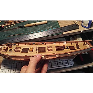Scale 1/96 Laser-Cut Wooden Sailboat Model kit: The Harvey 1847 Ship Model