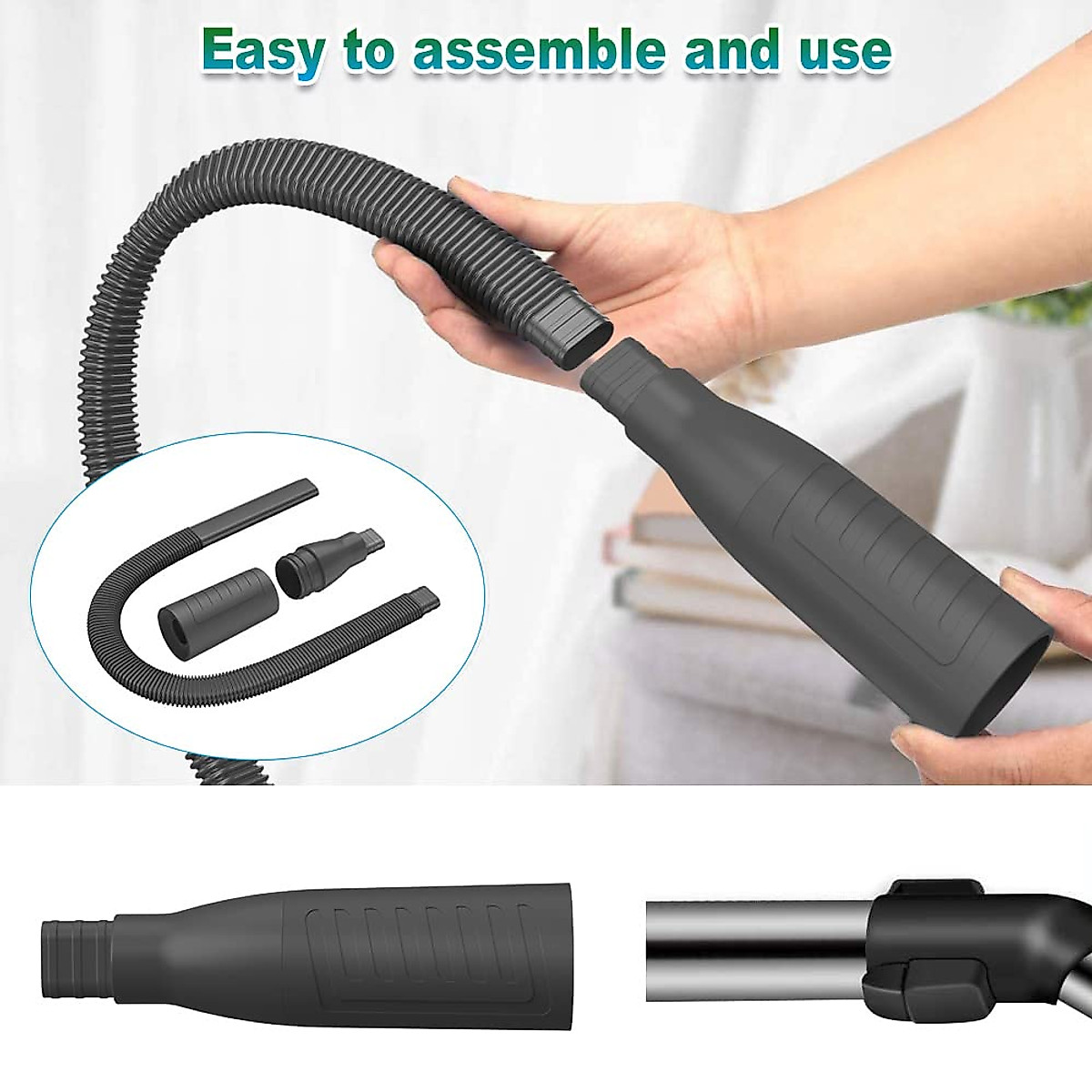 Sealegend 2 Pieces Dryer Vent Cleaner Kit Vacuum Attachment Hose with Brush, Dryer Cleaning Brush Lint Remover Hose