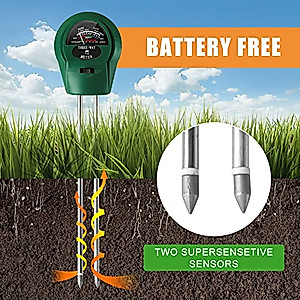 HuiFaCai Soil Tester Moisture,3-in-1 Soil Moisture Meter, Plant Water Meter,pH Meter Tool,Soil Hygrometer Sensor