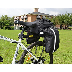 West Biking 110Lb Capacity Almost Universal Adjustable Bike Cargo Rack Cycling Equipment Stand Footstock Bicycle Luggage Carrier Racks with Reflective Logo