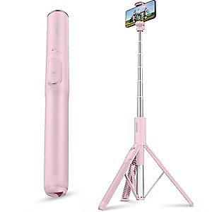 Sensyne 60" Phone Tripod, Lightweight All in One Selfie Stick Integrated with Wireless Remote Compatible with All Cell Phones for Selfie/Video Recording/Photo/Live Stream/Vlog