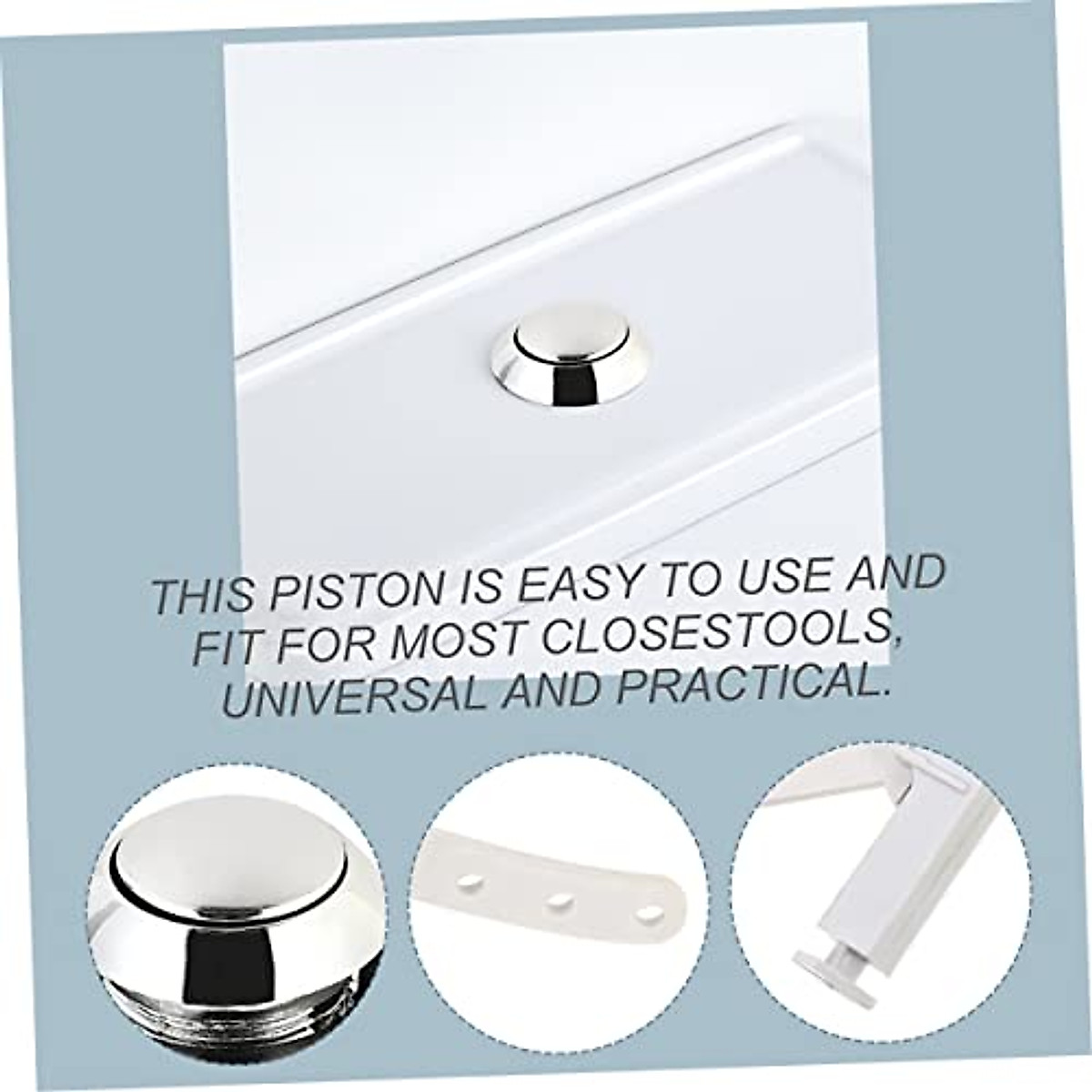 Uonlytech 12 Pcs Toilet Button Toilet Flush Valve Toilet Accessories Wc Flush Button Bathroom Water Push Button Tank Button Replacement Toilet Water Tank Push Button Toilet Tank Button Round