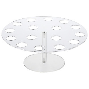 DOITOOL Pizza Accessories Cake Tray Ice Cream Cone Holder Clear Acrylic 16 Holes Ice Cream Stand Popsicle Holder Treats Holder Sushi Hand Roll Stand Pizza Accessories Cake Tray