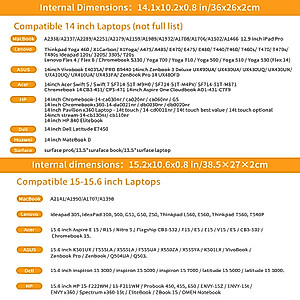 YXLILI Laptop Sleeve 15.6 inch Computer Case for Laptop Protective case with Handle Soft Lining Padded Bag Shock Resistant for 16 inch MacBook Pro Air Hp Acer Asus Lenovo Dell Chromebook