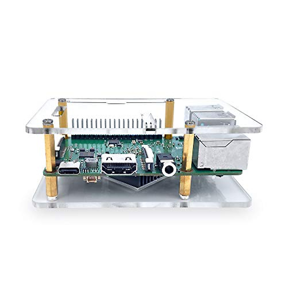 Acrylic Case for Rock Pi 4A/4B Single Board Computer/SBC