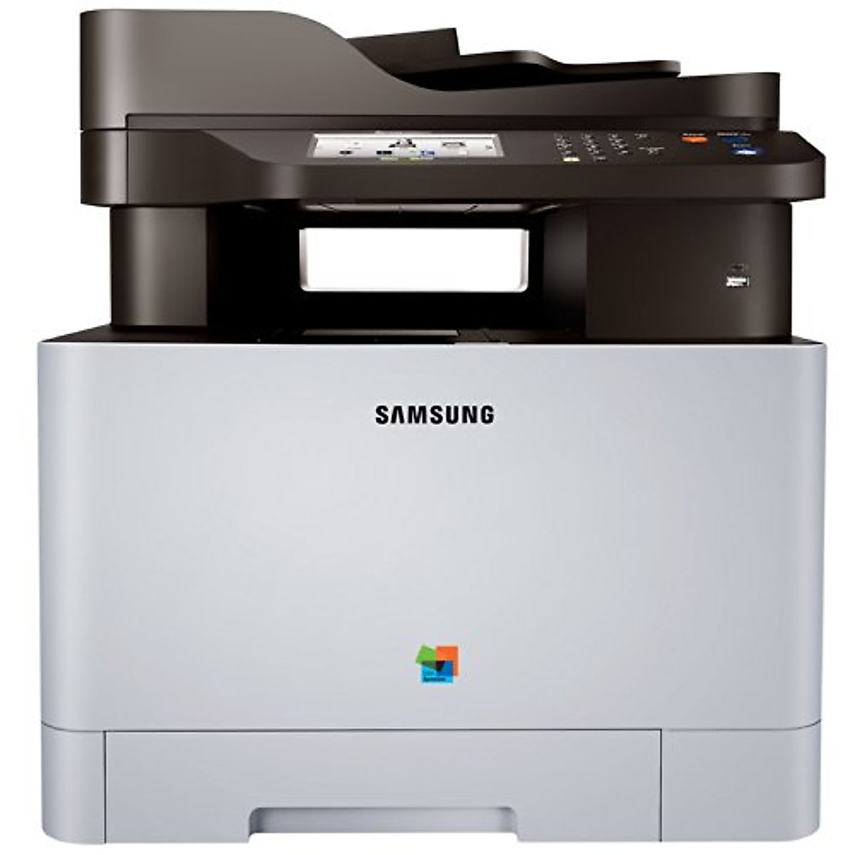 Samsung Xpress C1860FW Color Laser MFP (19 ppm) (533 MHz) (256 MB) (8.5" x 14") (9600 x 600 dpi) (Max Duty Cycle 40000 Pages) (p/s/c/f) (USB) (Ethernet) (Wireless) (Touchscreen) (250 Sheet Input Tray) (1 Sheet Multipurpose Tray) (50 Sheet ADF)