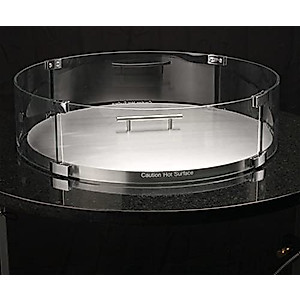 Celestial 23" x 6" Round Wind Guard, fits Celestial 19” Round Fire Pit Burner Pans for Gas Fire Pits