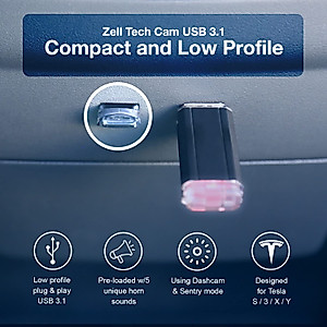 Zell Technologies Sandisk USB Flash Drive, Boombox, 3.1 USB Flash Drives for Tesla Model S/3/X/Y- Black