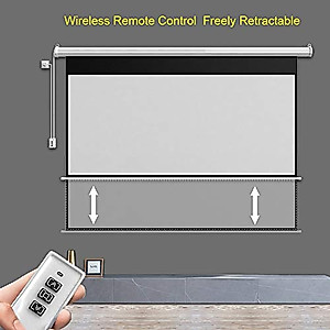 n/a Projection Screen 100 Inch 16:9 Matte White Electric Motorized Projector Screen with 12V Trigger Remote Control for Home Theater