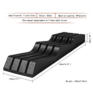 XYJ Drawer Kitchen Knife Holder PP+fiber Knife Stand With 3 Long slots 4 short slots Knives Block Black Non-slip Plastic Chef Knives Storage Organizer (Black)