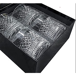 classic whisky Glasses Whiskey Glass for Scotch, Bourbon, Liquor and Cocktail Drinking Gift - Set of 4