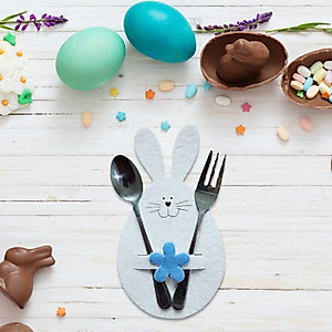 Kitchen Table Set for 4 under 100 Sets 4 Set Sticky Rabbit Flower Colors Fork Easter Three Head Bag Cutlery And Head Bunny Tableware Plate Mate 6
