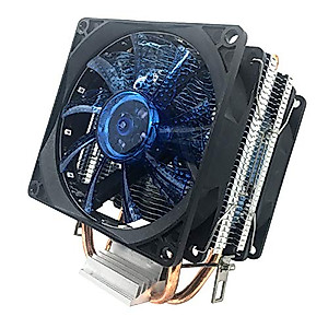 CPU Cooler Fan PC Heatsink， LED Fan Computer CPU Air Cooling Cooler Radiator