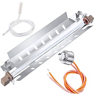 Jovitec Refrigerator Defrost Replacements, WR51X10055 Defrost Heater, WR55X10025 Temperature Sensor, WR50X10068 Defrost Thermostat Compatible with GE