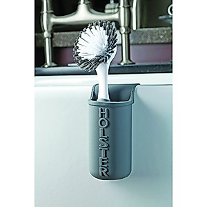 Holster Brands Lil' Holster Small Bathroom Essentials Storage Holder, Skinny, Gray