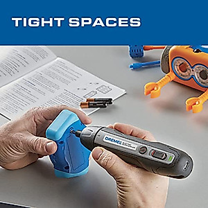 Dremel 4V Cordless Screwdriver Kit with 6 Power Settings and Smart Stop Technology, Includes 7 Screwdriver Bits, 1 Bit Extender, USB Cable and Power Adapter, HSES-01