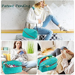 MYBAGZING Crochet Bag Organizer - Knitting Bag - Yarn Storage Organizer - Yarn Bag for Crocheting - Yarn Holder for Crochet Accessories, Knitting Needles, Crochet Hooks, Crocheting & Knitting Gifts,