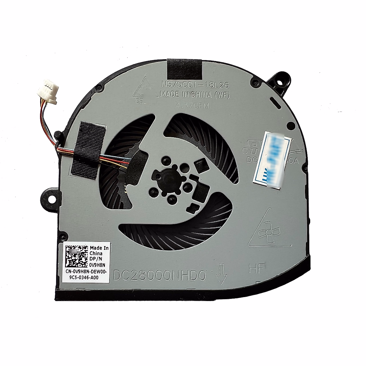 HK-Part Fan for Dell Precision 5540 XPS 7590 CPU Cooling Fan Right V9H8N 0V9H8N