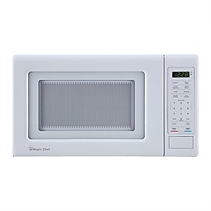 Magic Chef MC77MW Countertop Microwave Oven, Small Microwave for Compact Spaces, 700 Watts, 0.7 Cubic Feet, White