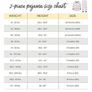 Burt's Bees Baby baby girls Pajamas, Tee Pant 2-piece Pj Set, 100% Organic Cotton and Toddler Pajama Bottoms, Blossom Rugby Stripe, 3T US